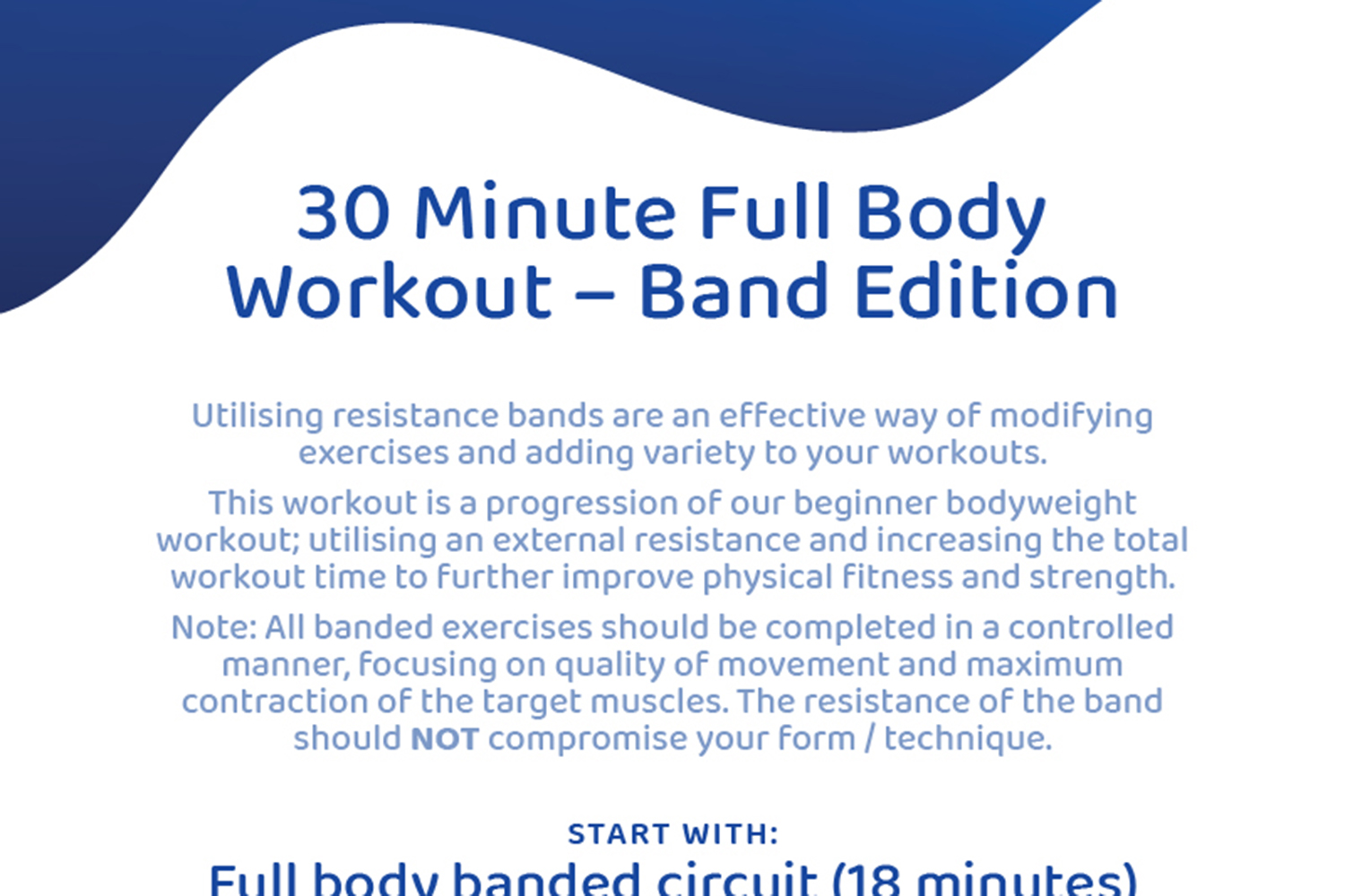 30 minute full body workout – banded edition | NSW Institute of Sport ...